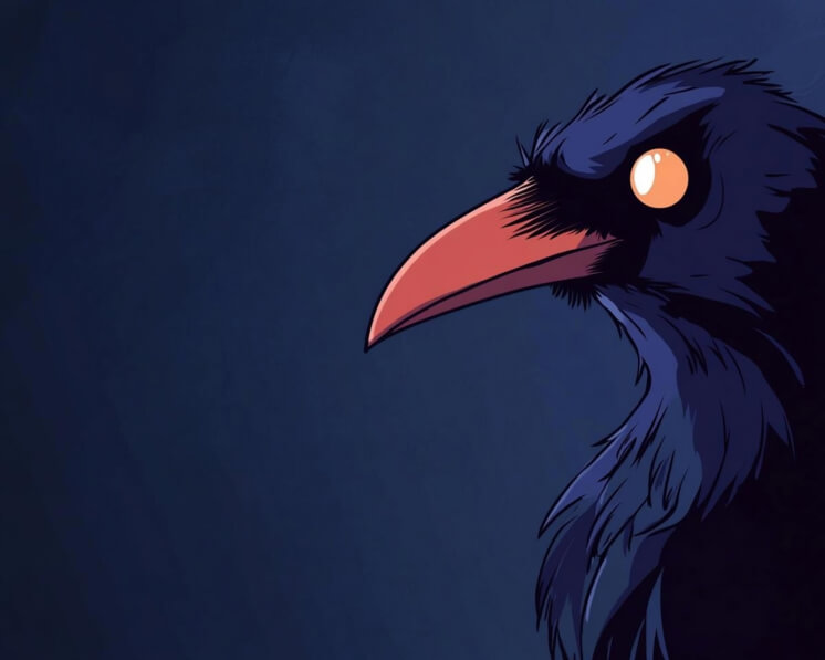 Download Stylized Raven or Crow Illustration Backgrounds Online ...