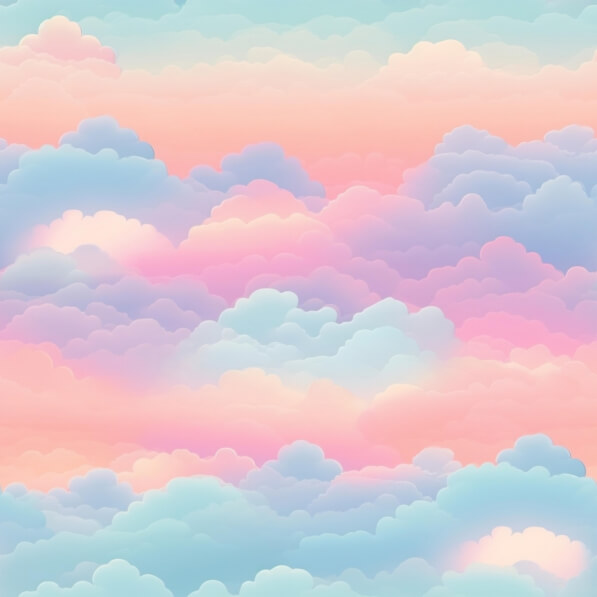 Download Pastel Clouds in a Dreamy Sky Patterns Online - Creative Fabrica