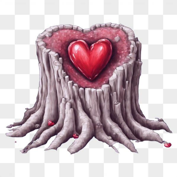 Download Heart Shaped Tree Stump Cartoons Online - Creative Fabrica