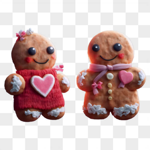 Download Cute Gingerbread Couple Cartoons Online - Creative Fabrica