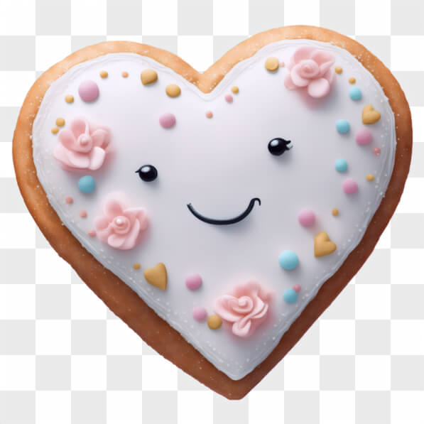 Download Cheerful Heart-Shaped Cookie Cartoons Online - Creative Fabrica