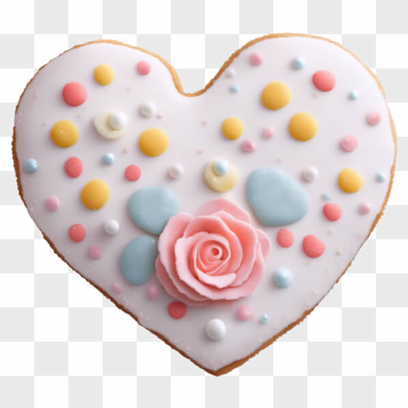 Download Decorated Heart-Shaped Cookie with Icing Cartoons Online ...