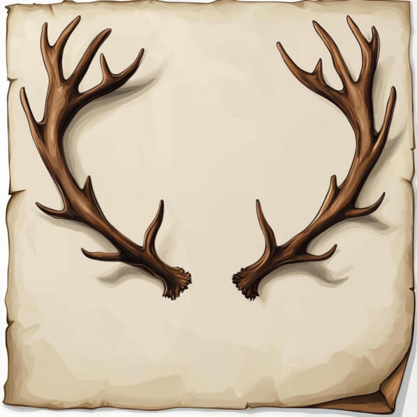 Scarica Coppia di corna di cervo su sfondo di pergamena Sfondi Online ...