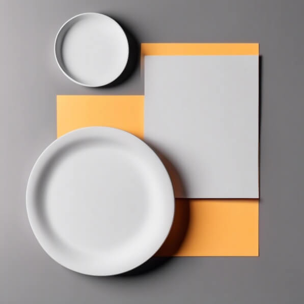 Download Minimalist Arrangement of Plates and Paper Mockups Online ...