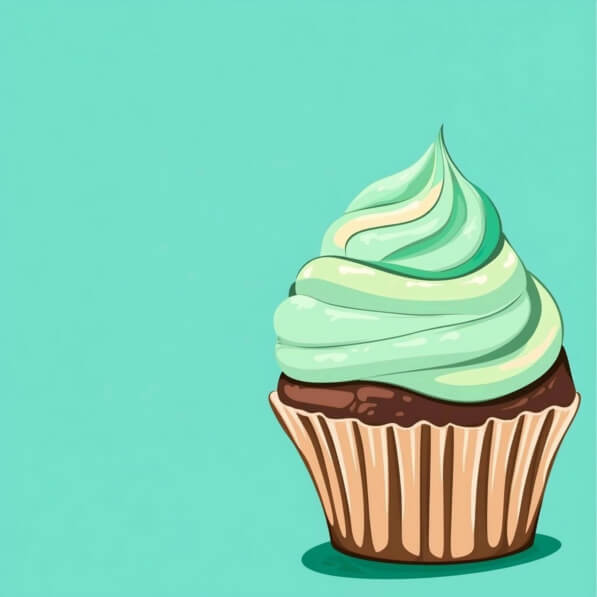 Descarga Cupcake de menta verde con escarcha Fondos En Línea - Creative ...