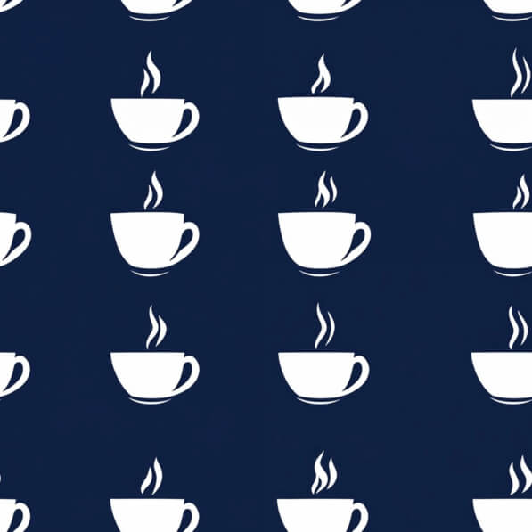 Baixe Padrão de Canecas de Café em Fundo Azul Marinho Padrões ...