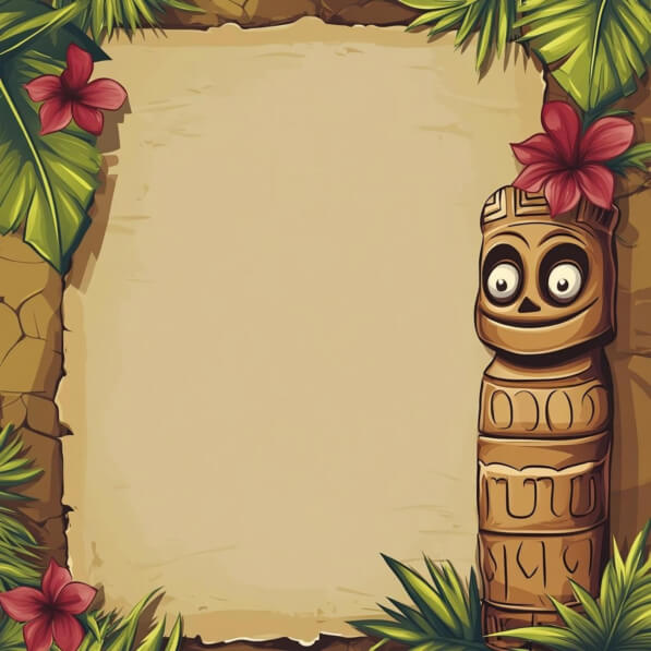 Download Tropical-themed Background with Tiki Statue Backgrounds Online ...