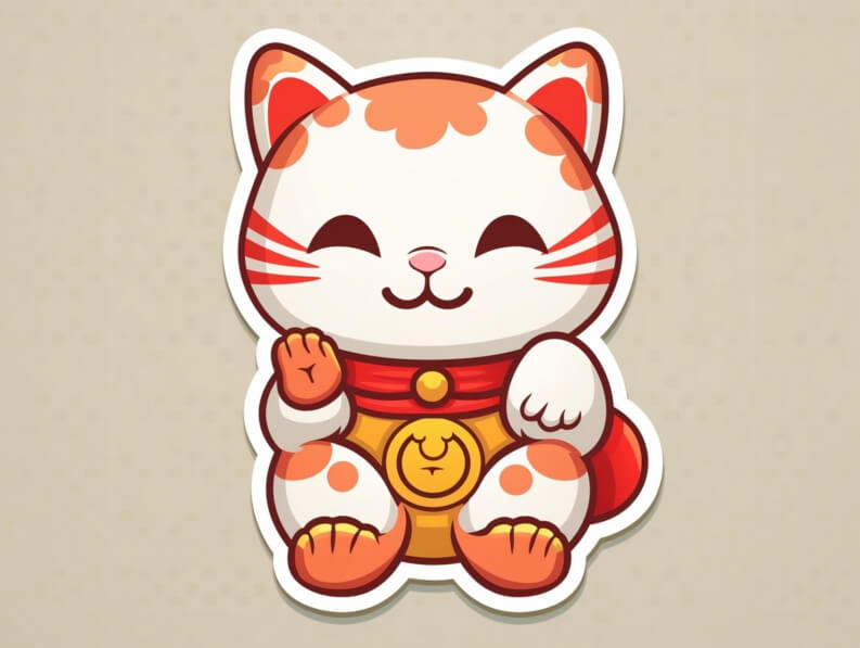 Descarga Gato de caricatura lindo (Maneki-neko) Fondos En Línea ...