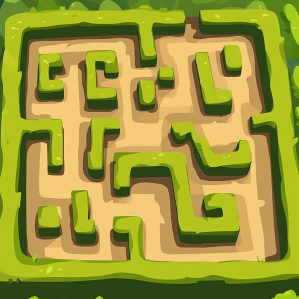 Download Green Hedge Maze in a Park Backgrounds Online - Creative Fabrica