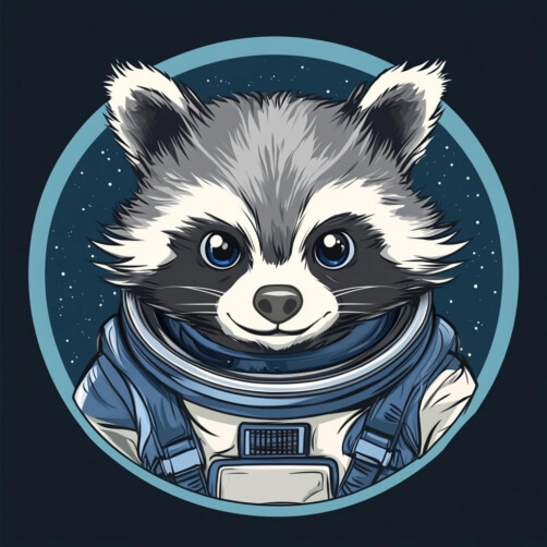 Download Cartoon Raccoon Astronaut in Space Backgrounds Online ...