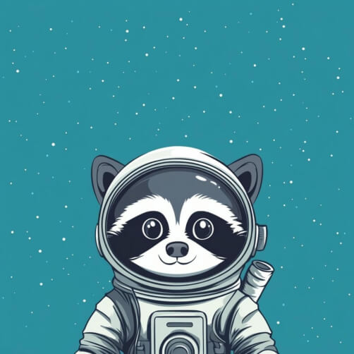 Download Cartoon Raccoon Astronaut in Space Backgrounds Online ...
