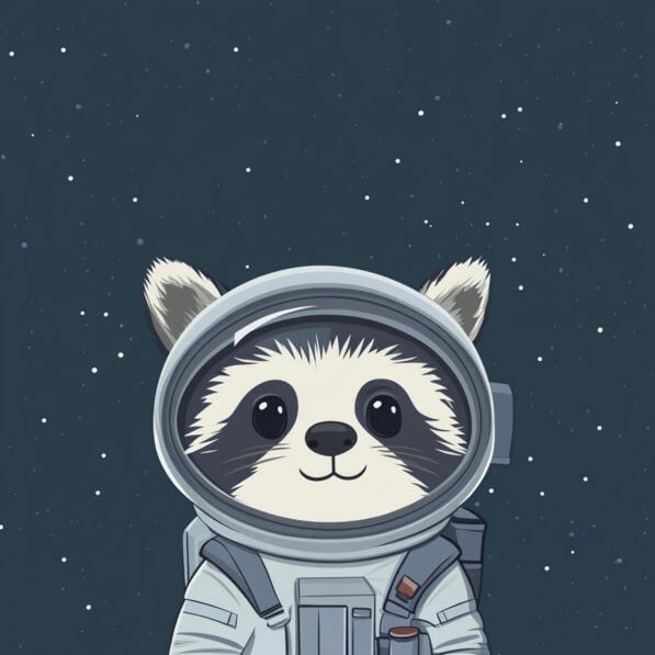 Download Astronaut Raccoon in Space Backgrounds Online - Creative Fabrica