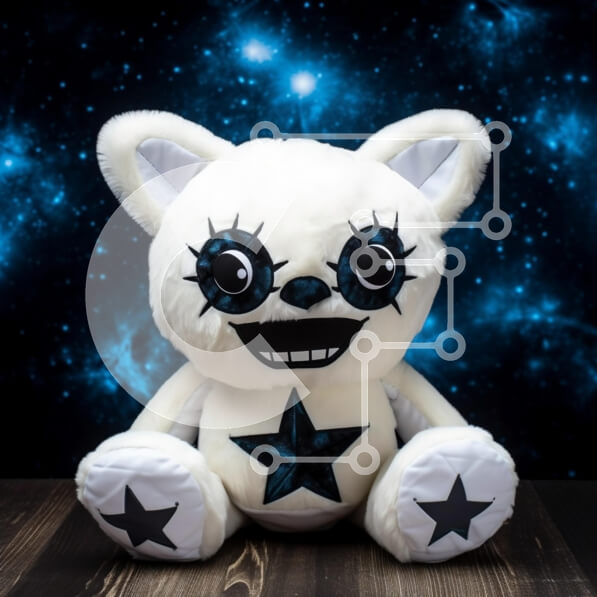 Download Whimsical Plush Toy Against Cosmic Background Stockphotos ...