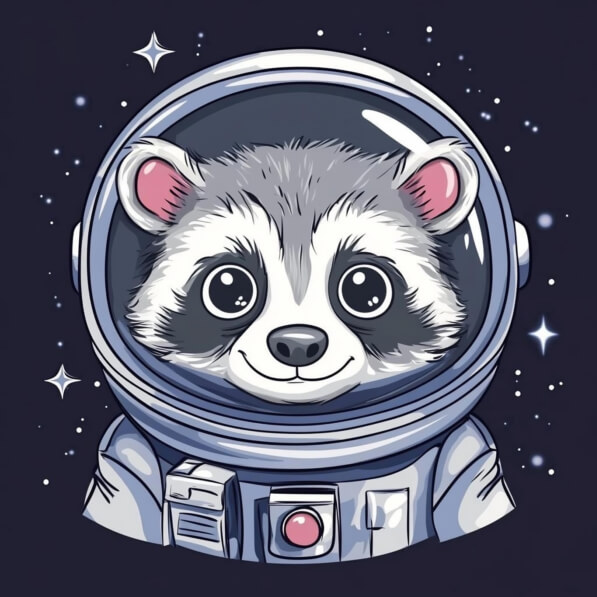 Download Astronaut Raccoon in Space Backgrounds Online - Creative Fabrica