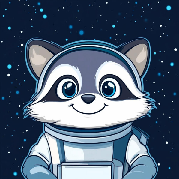 Download Cute Astronaut Raccoon in Space Backgrounds Online - Creative ...