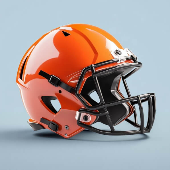Download Orange Football Helmet on Blue Background Mockups Online ...