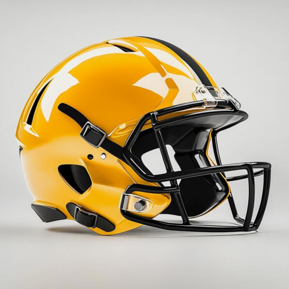 Download Yellow Football Helmet with Black Stripes Mockups Online ...