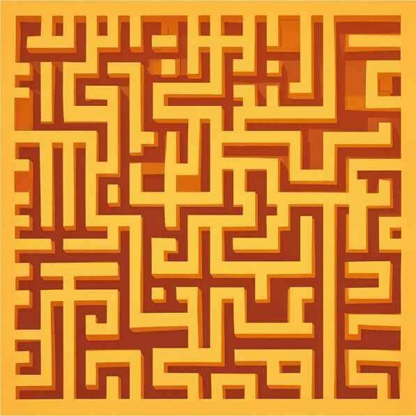 Download Intricate Maze Design in Yellow and Orange Backgrounds Online ...