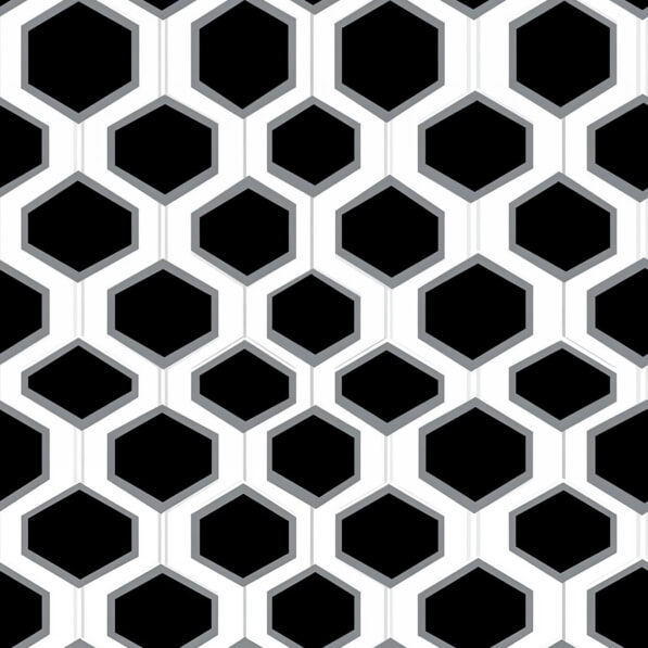 Download Geometric Black and White Hexagonal Pattern Patterns Online ...