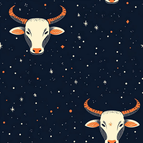 Descarga Patrón de vaca caprichoso sobre fondo azul oscuro Patrones En ...