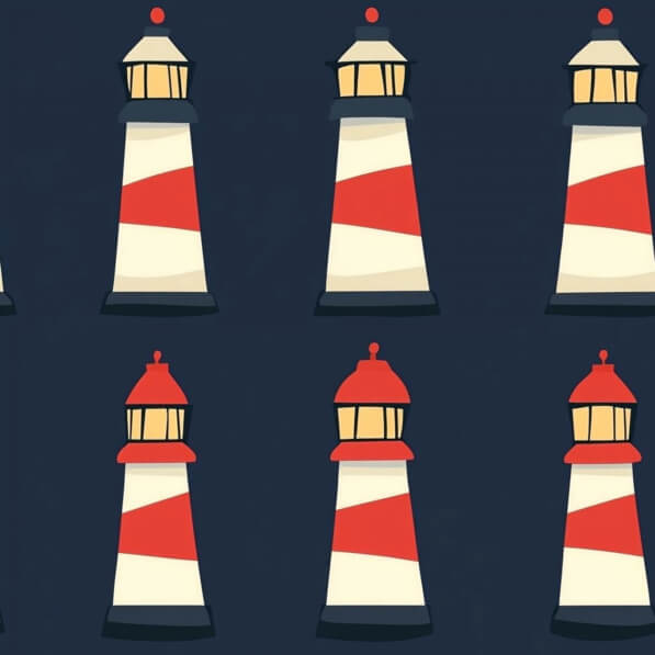 Download Pattern of Colorful Lighthouses Patterns Online - Creative Fabrica