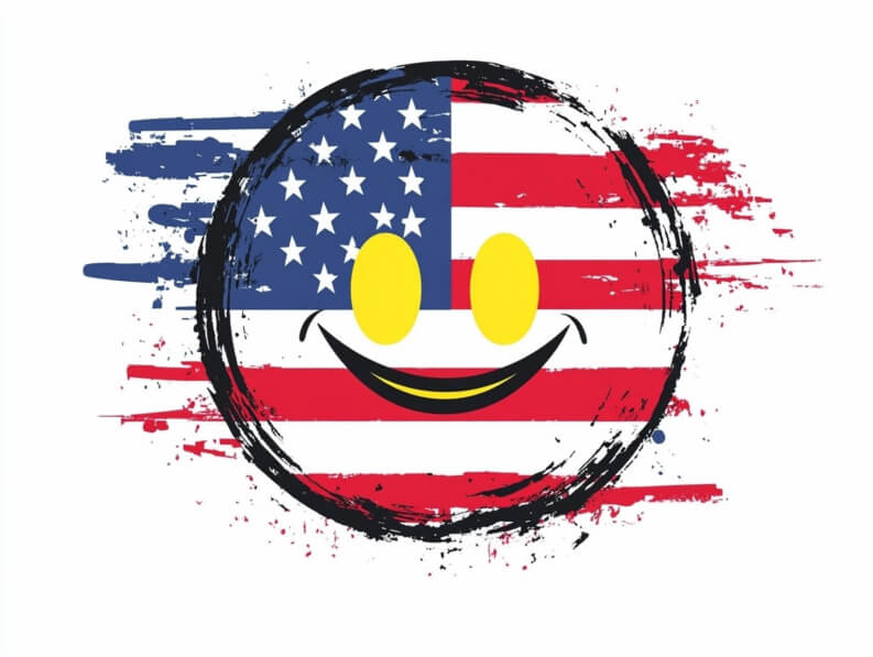 Download Smiley Face with American Flag Design Backgrounds Online ...