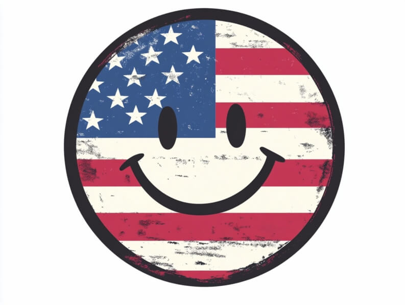 Download Smiley Face with American Flag Design Backgrounds Online ...