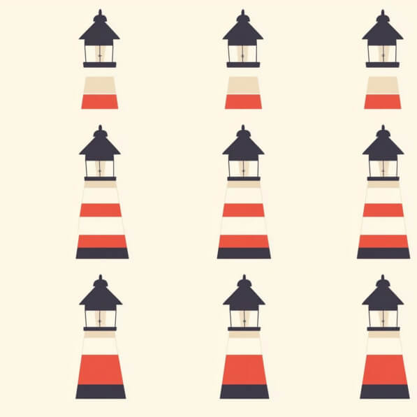 Download Stylized Lighthouses Pattern Patterns Online - Creative Fabrica