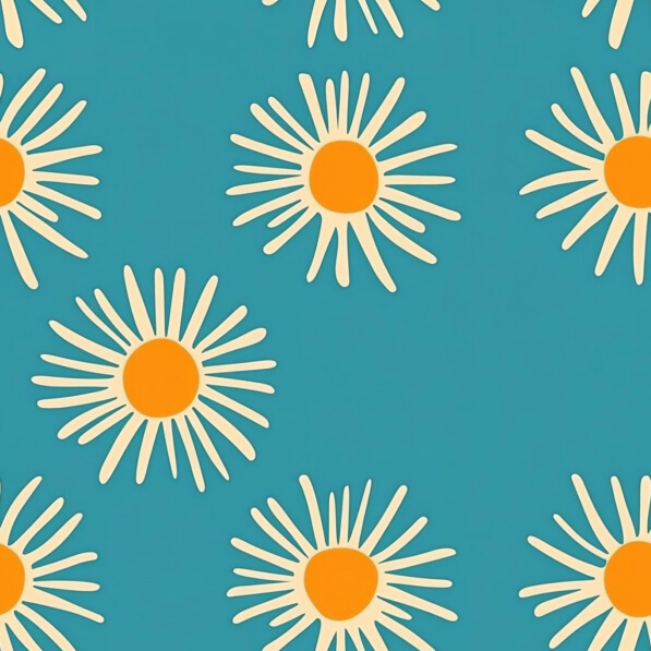 Télécharger Motif de tournesols sur fond turquoise Motifs En Ligne ...