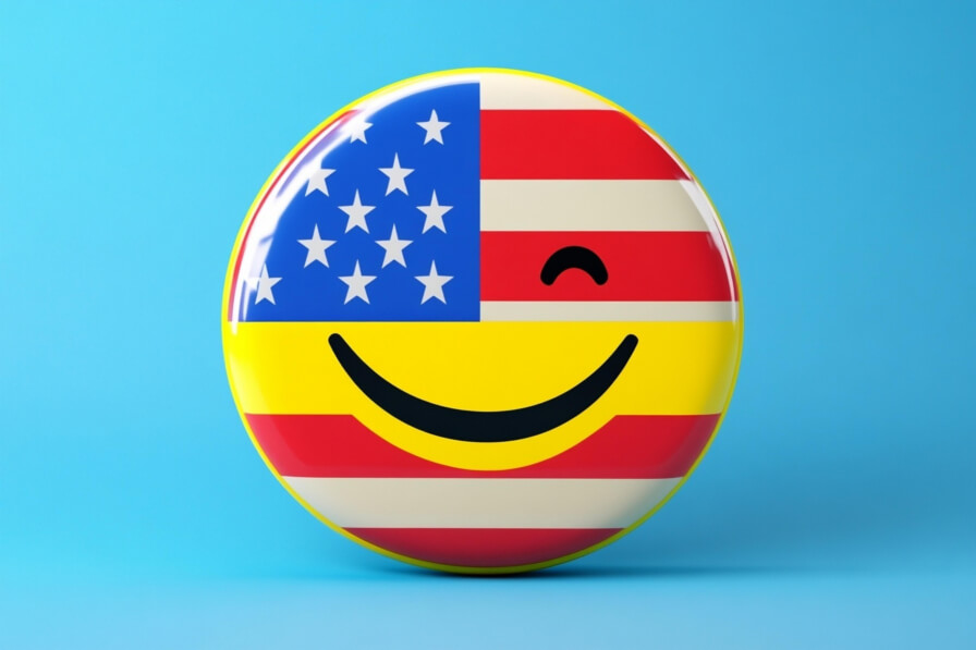 Download Smiley Face with American Flag Design Backgrounds Online ...