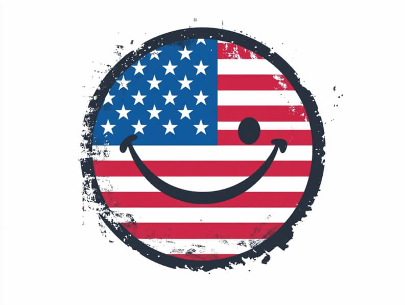 Download Smiley Face with American Flag Design Backgrounds Online ...