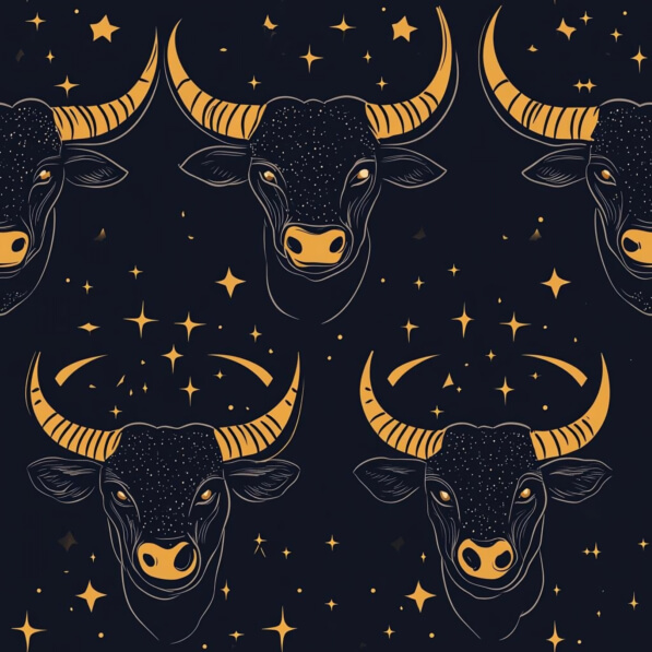 Scarica Pattern di Toro Stilizzato in Tema Cosmico Patterns Online ...