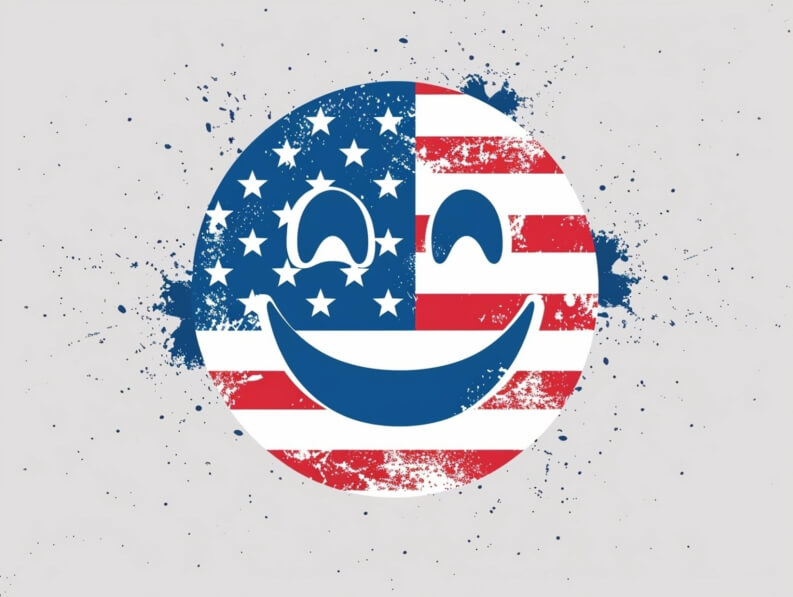 Download Smiley Face with American Flag Design Backgrounds Online ...