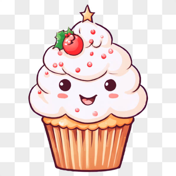 Download Kawaii Cupcake with Festive Decorations Kawaii Online ...