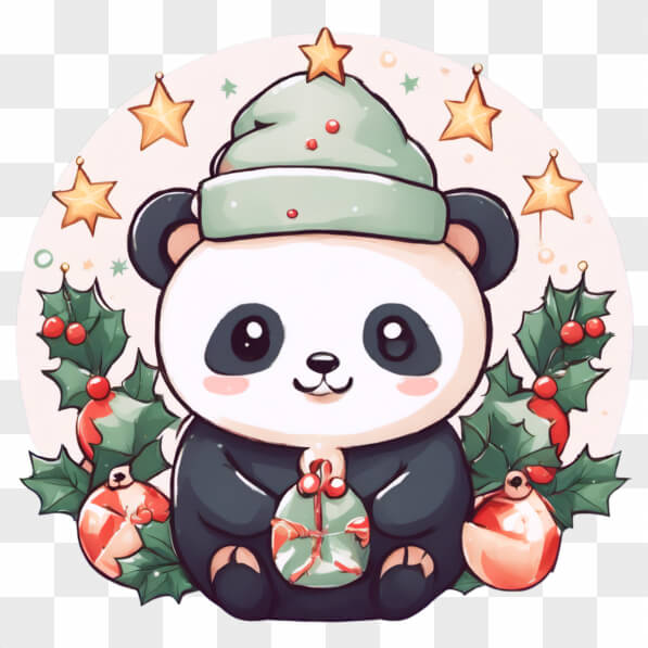 Download Kawaii Panda Celebrating Christmas Kawaii Online - Creative ...