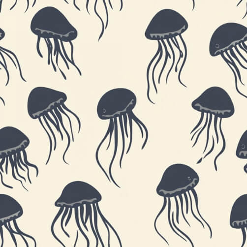 Download Artistic Jellyfish Pattern with Gold Colors Patterns Online ...
