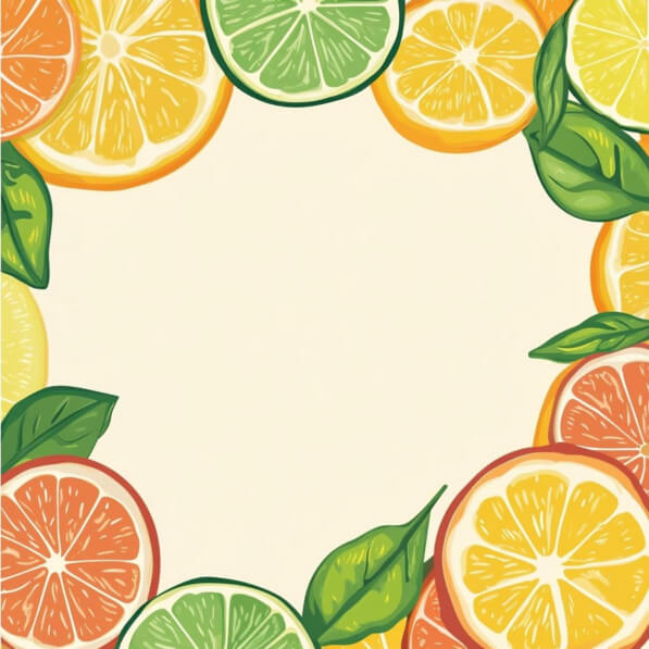 Download Colorful Citrus Fruit Border Backgrounds Online - Creative Fabrica