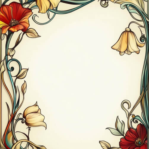 Download Ornate Floral Border Design Backgrounds Online - Creative Fabrica