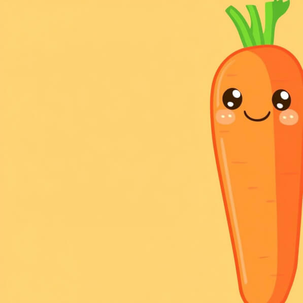 Download Cute Cartoon Carrot with Smiling Face Backgrounds Online ...