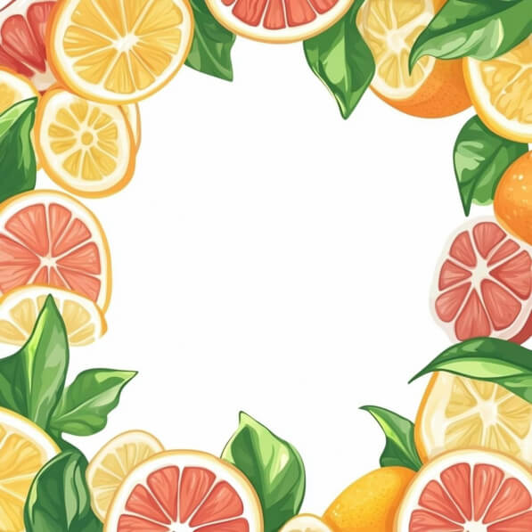 Download Citrus Fruits Border Design Backgrounds Online - Creative Fabrica