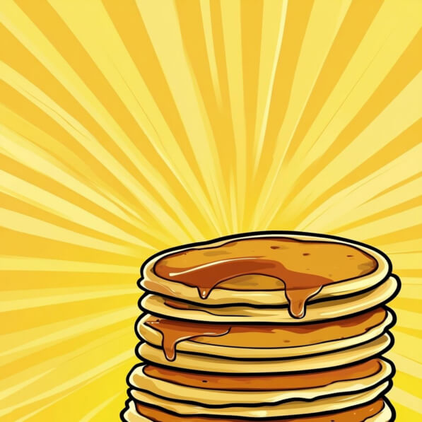 Download Stack of Pancakes with Syrup on Yellow Background Backgrounds ...