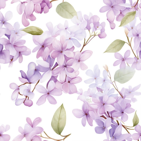 Download Lilac Flowers on White Background Patterns Online - Creative ...