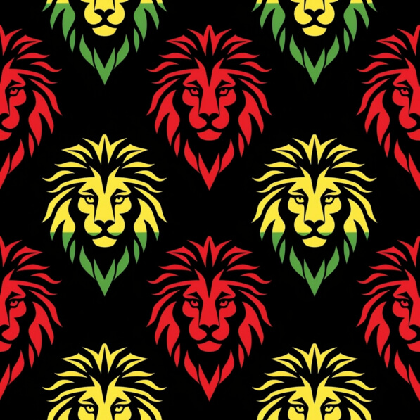 Download Colorful Lion Pattern on Black Background Patterns Online ...