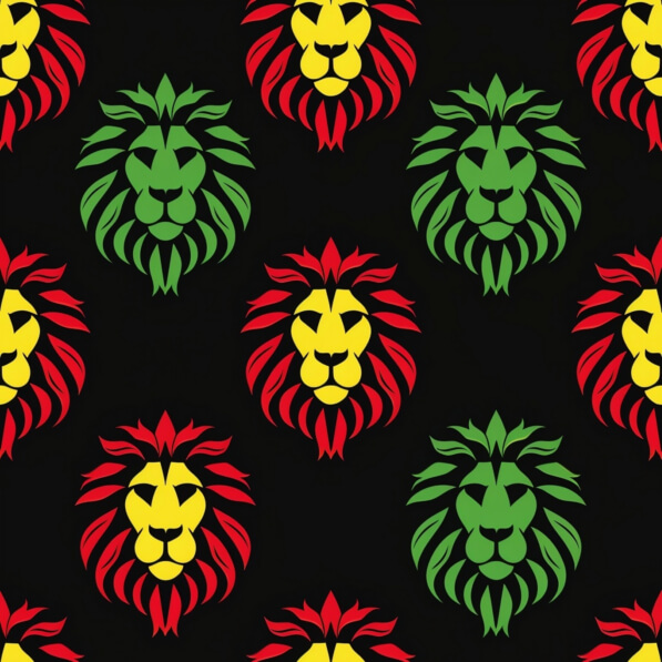 Download Colorful Lion Pattern on Black Background Patterns Online ...