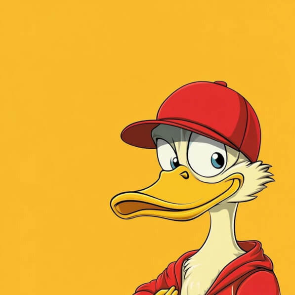 Descarga Personaje de pato de dibujos animados con sombrero rojo Fondos ...