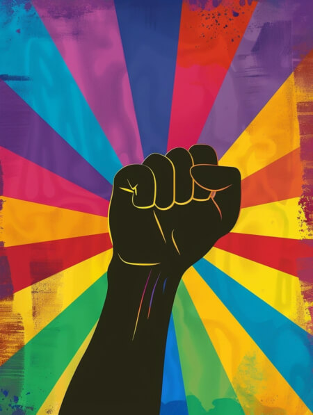 Download Symbol of Strength and Unity with Colorful Background ...