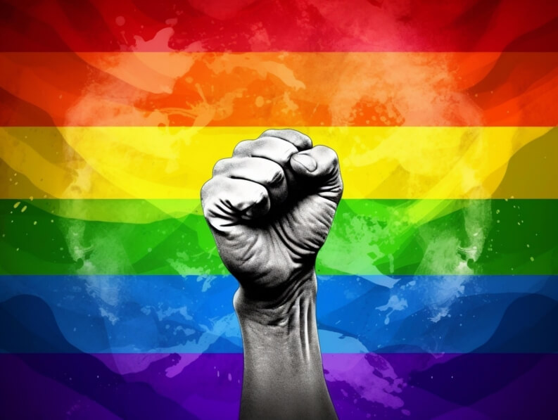 Baixe Símbolo de Orgulho e Empoderamento com Fundo Arco-Íris ...