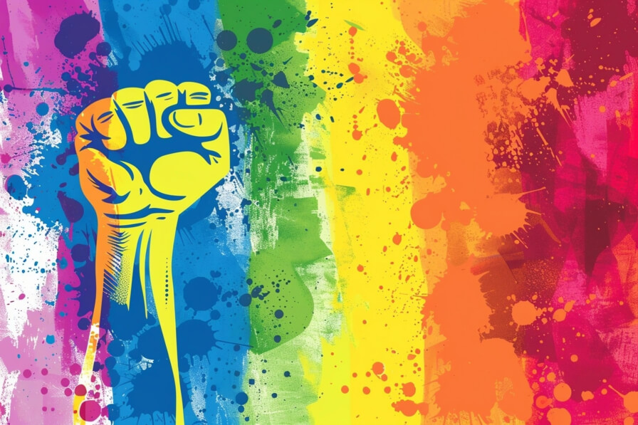Download Colorful Raised Fist Artwork Representing Empowerment ...