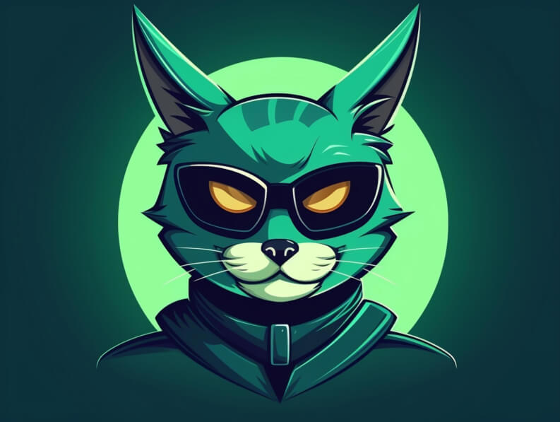 Download Stylized Cartoon Cat with Sunglasses Backgrounds Online ...