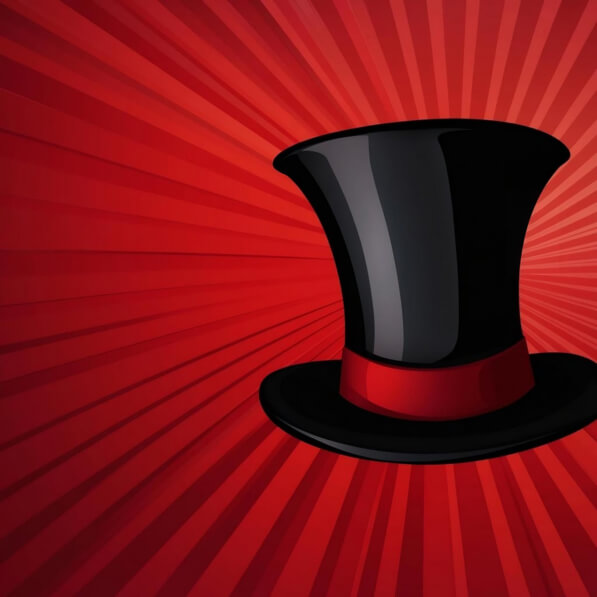 Download Classic Black Top Hat Against Red Background Backgrounds ...